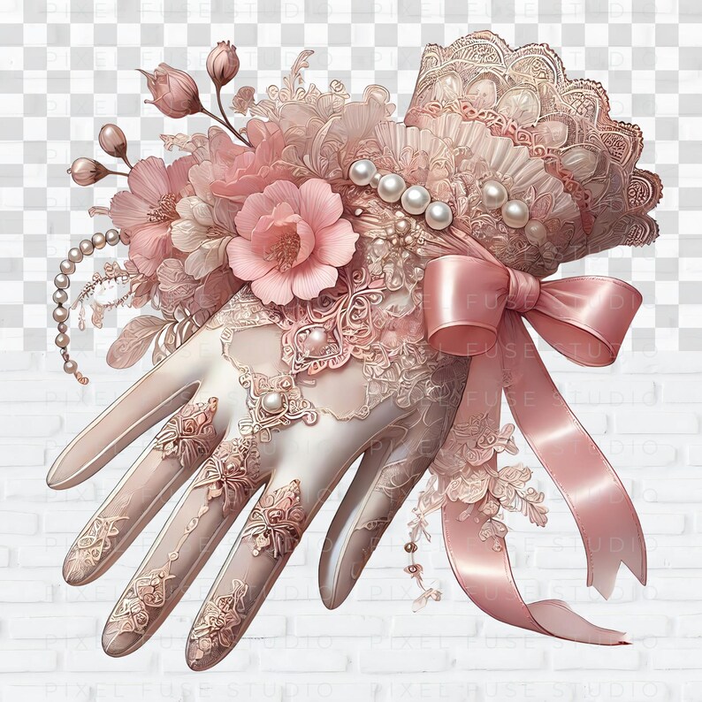 Vintage Coquette Clipart Shabby Chic Victorian Aesthetic PNG Elegant ...