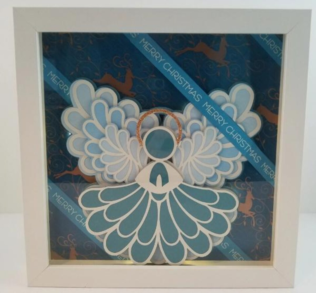 Angel Shadow Box, Christmas Angel Sign, Christian Angel Decor, Lighted ...