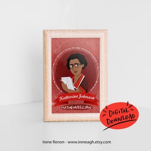 KATHERINE JOHNSON Black History Month Women in Science - Etsy