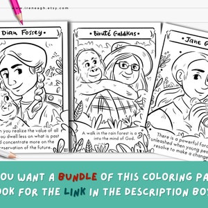 Women in Stem Coloring Page Dian Fossey Women in Science Quote Coloring ...