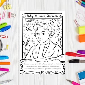 Women in Chemistry PATSY O'CONNELL SHERMAN Quote Coloring Page ...