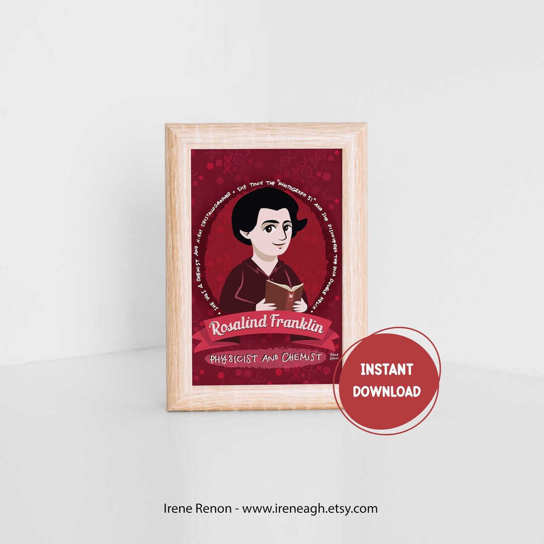 Printable Postcard ROSALIND FRANKLIN Women in Science Teacher Gift ...