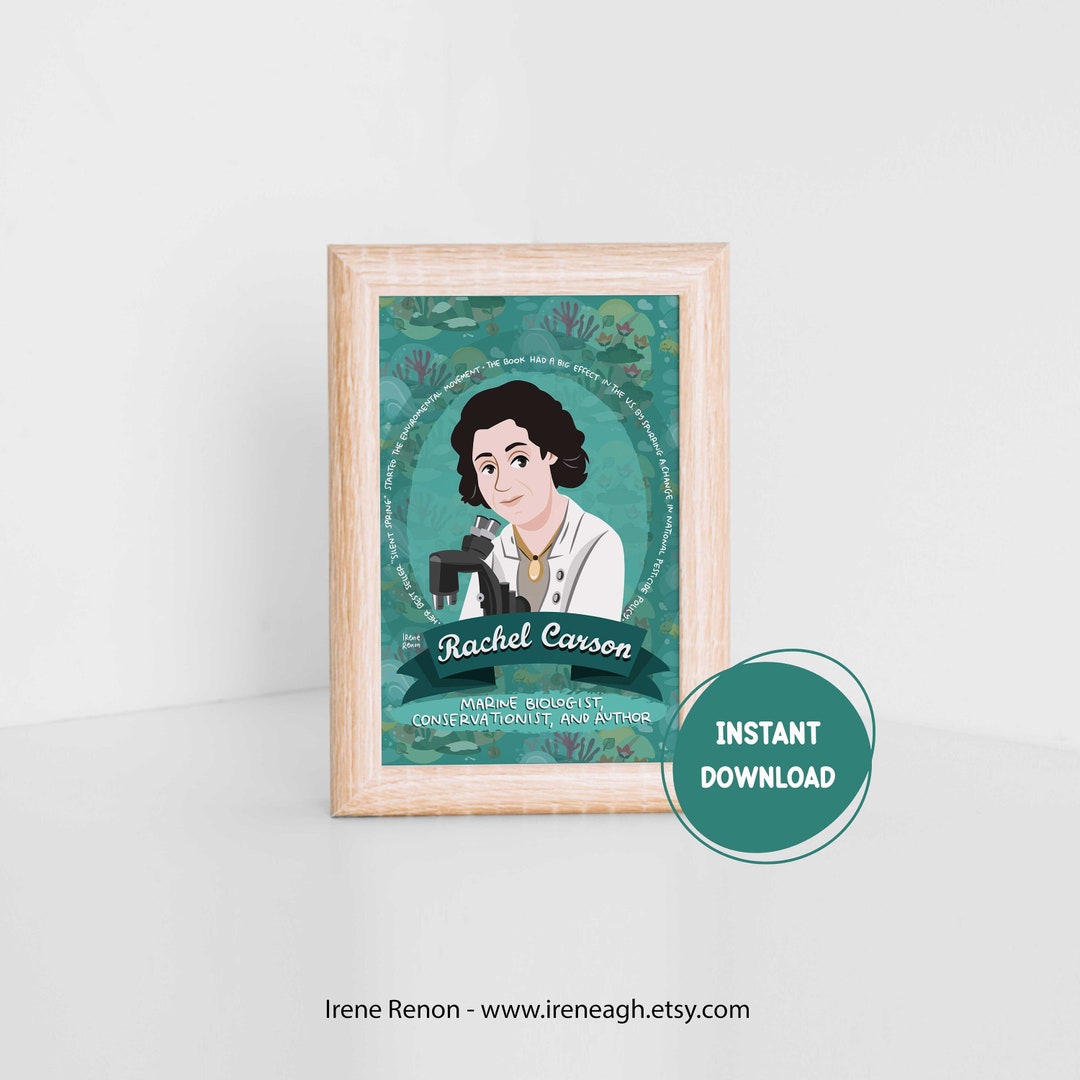 Rachel Carson Printable Wall Art Science Postcard Women in STEM ...
