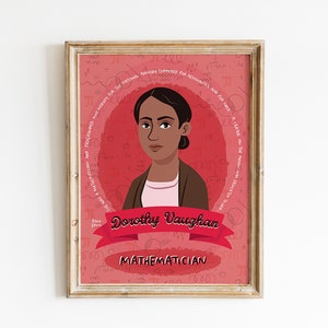 Famous Mathematician Dorothy Vaughan Black History Month Poster Famous ...