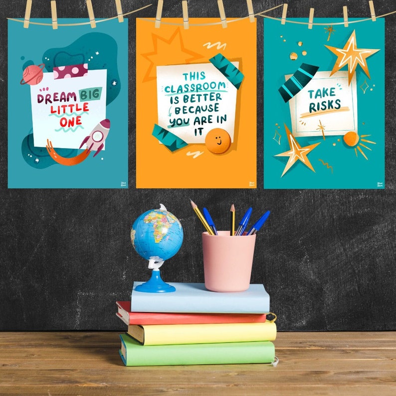 Motivational Classroom Poster Bundle: Teacher Decor (digital Download ...