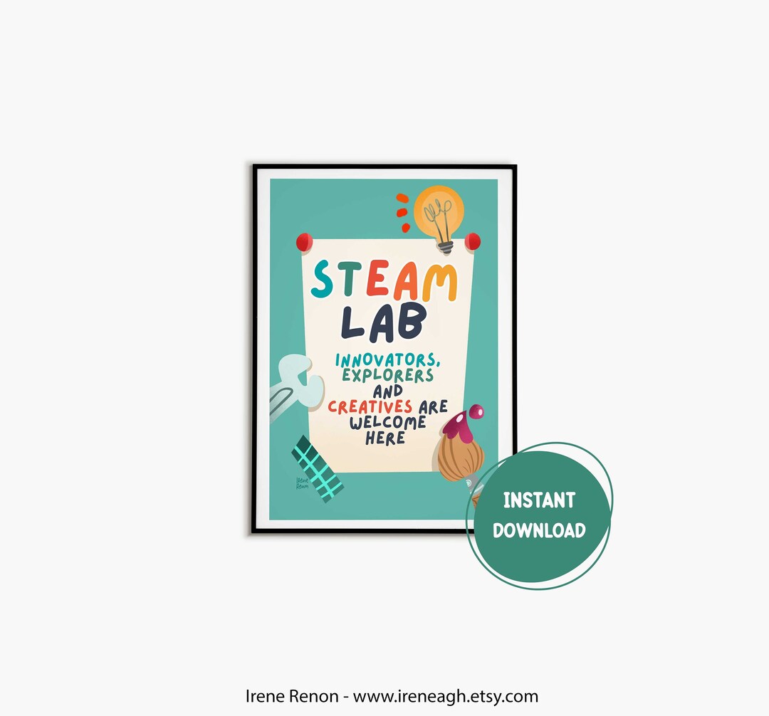 Stem Lab Printable Classroom Poster Science Wall Art Classroom Decor ...
