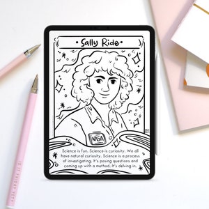 Women History Month Sally Ride Printable Page Astronaut Coloring Page ...