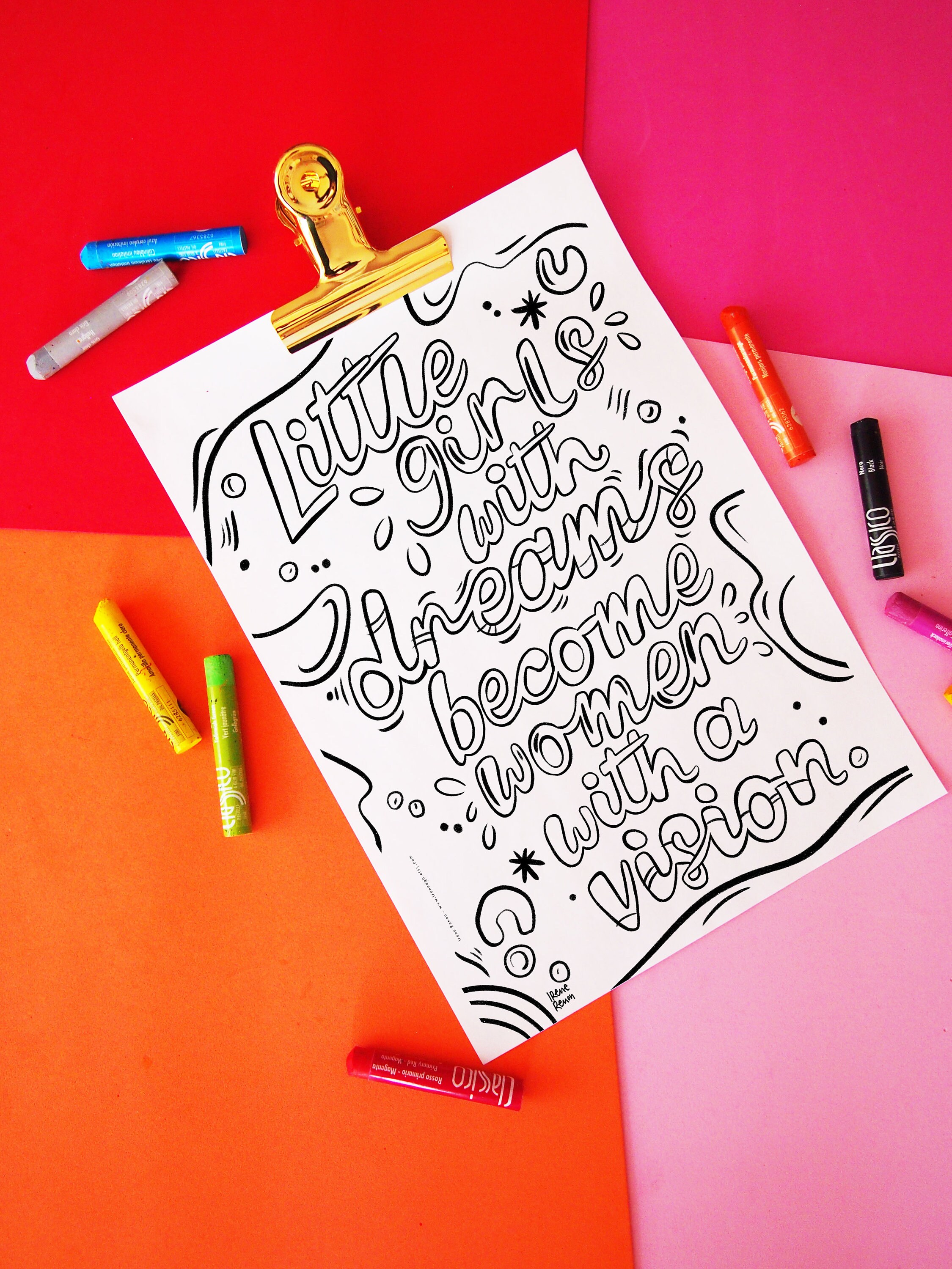 Feminist quote downloadable coloring page inspiring quote | Etsy