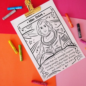 Ellen Ochoa Coloring Page: Hispanic Heritage Month Activity (digital ...