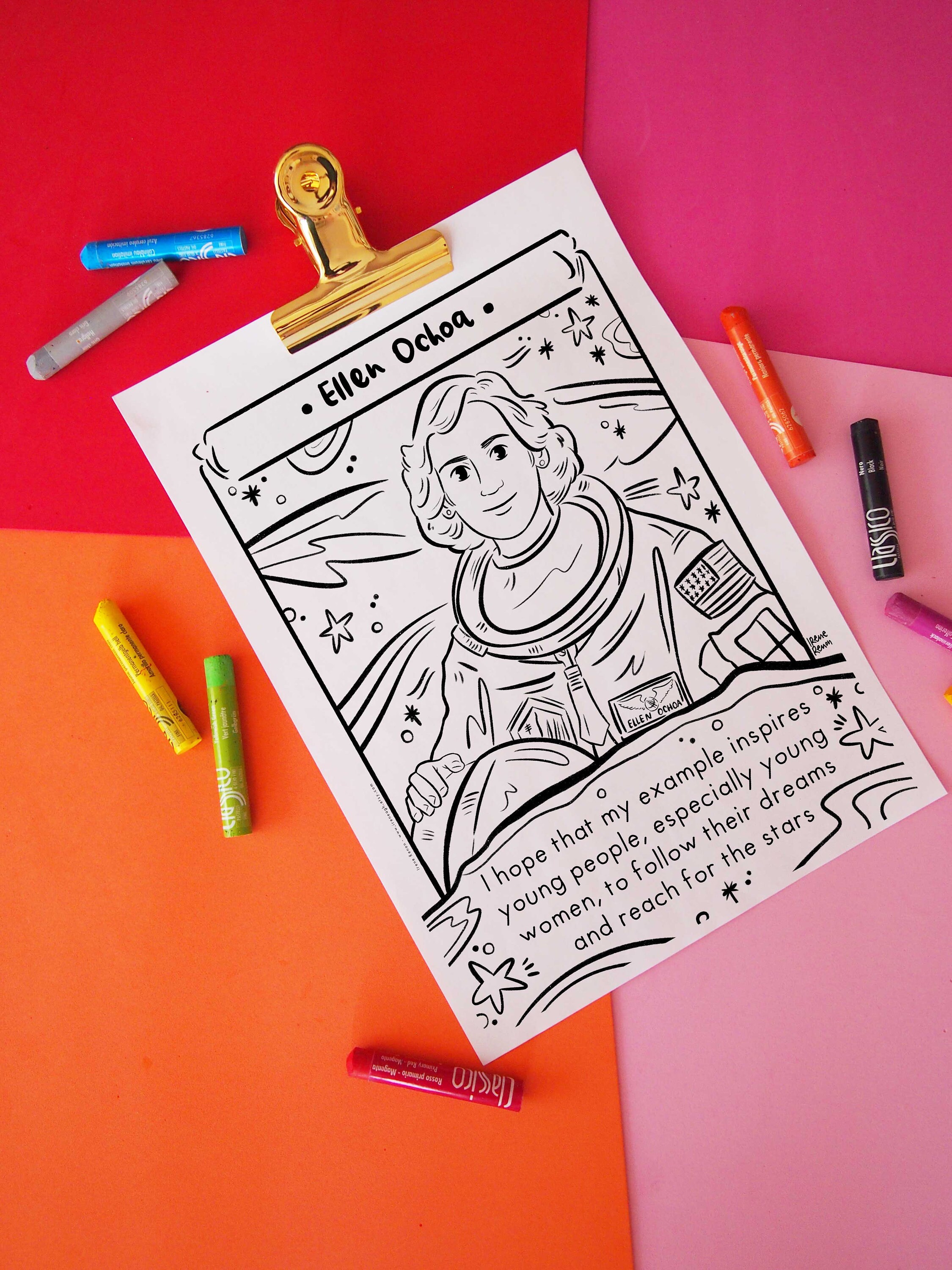 Ellen Ochoa Coloring Page: Hispanic Heritage Month Activity (digital ...