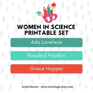 Women of Science Printable Postcard STEM Women Computer Science ...