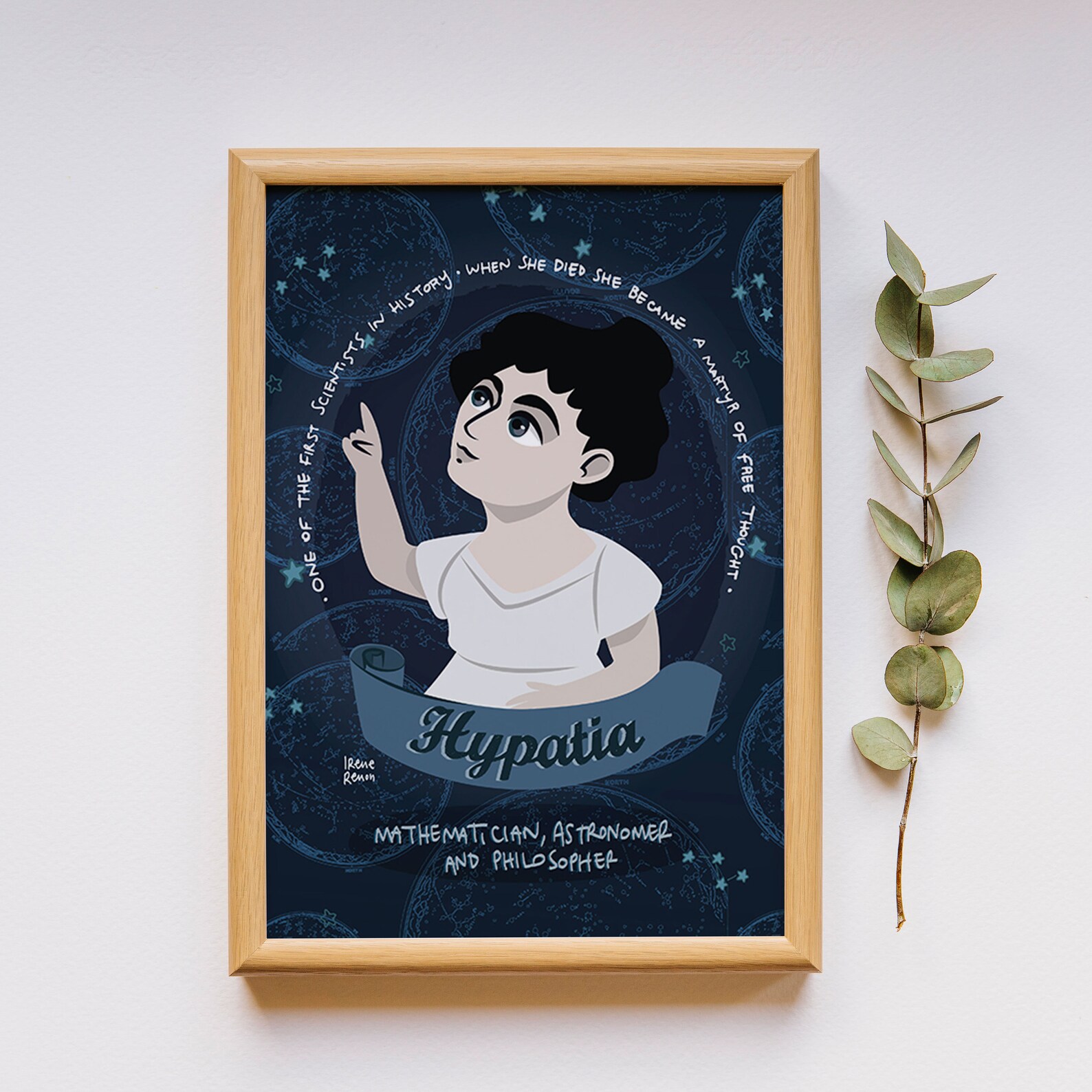 Hypatia Pin & Postcard Set: Gift for Scientist, Mathematician - Etsy