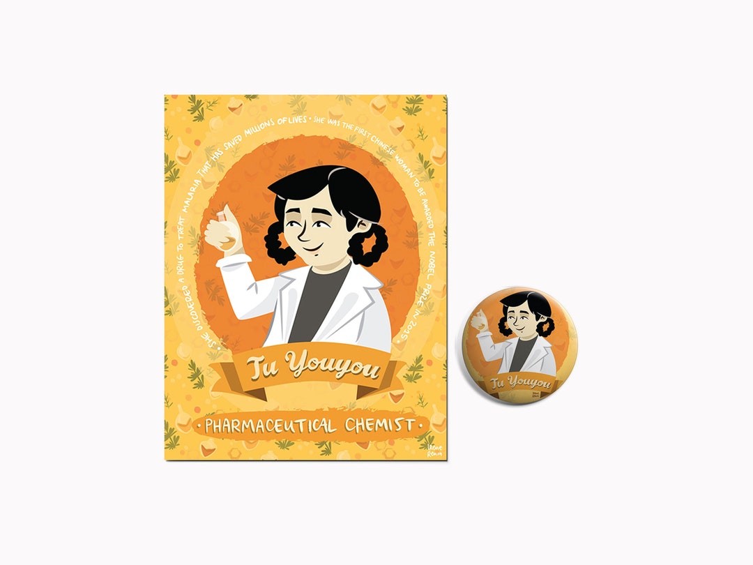 Tu Youyou Women in Science Pin & Postcard Graduation Gift Women in STEM ...