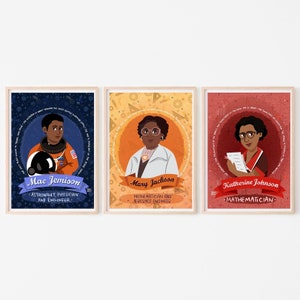 Women in History Month Printable Postcard Female Scientist Black ...