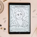 Maria Montessori Coloring Page Educational Activity Printable Drawing ...