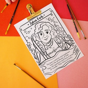 Science Coloring Page Women in Science Printable Drawing STEM Women ...