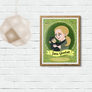 Jane Goodall Women in STEM Woman Printable Wall Art Women Science ...