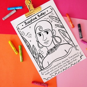 Josephine Baker Coloring Page: Women's History Month Printable (digital ...
