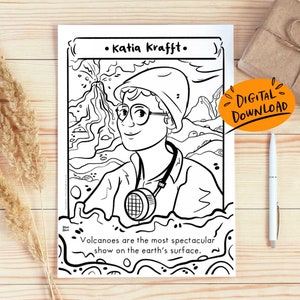 Printable Coloring Book Pdf Women in Nature Female Scientist STEM Woman ...