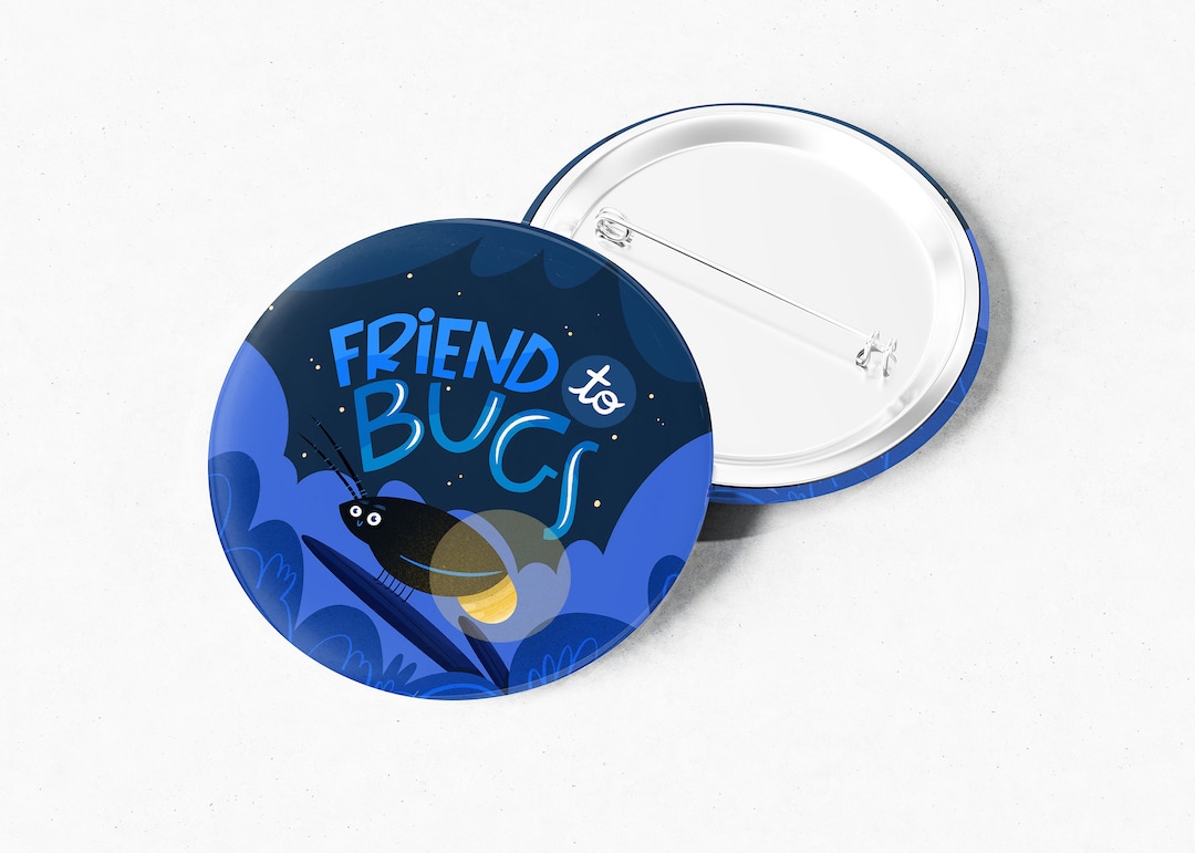 Bug Pin Button Firefly Pin Insect Badge Entomology Button Pib Bug Lover ...