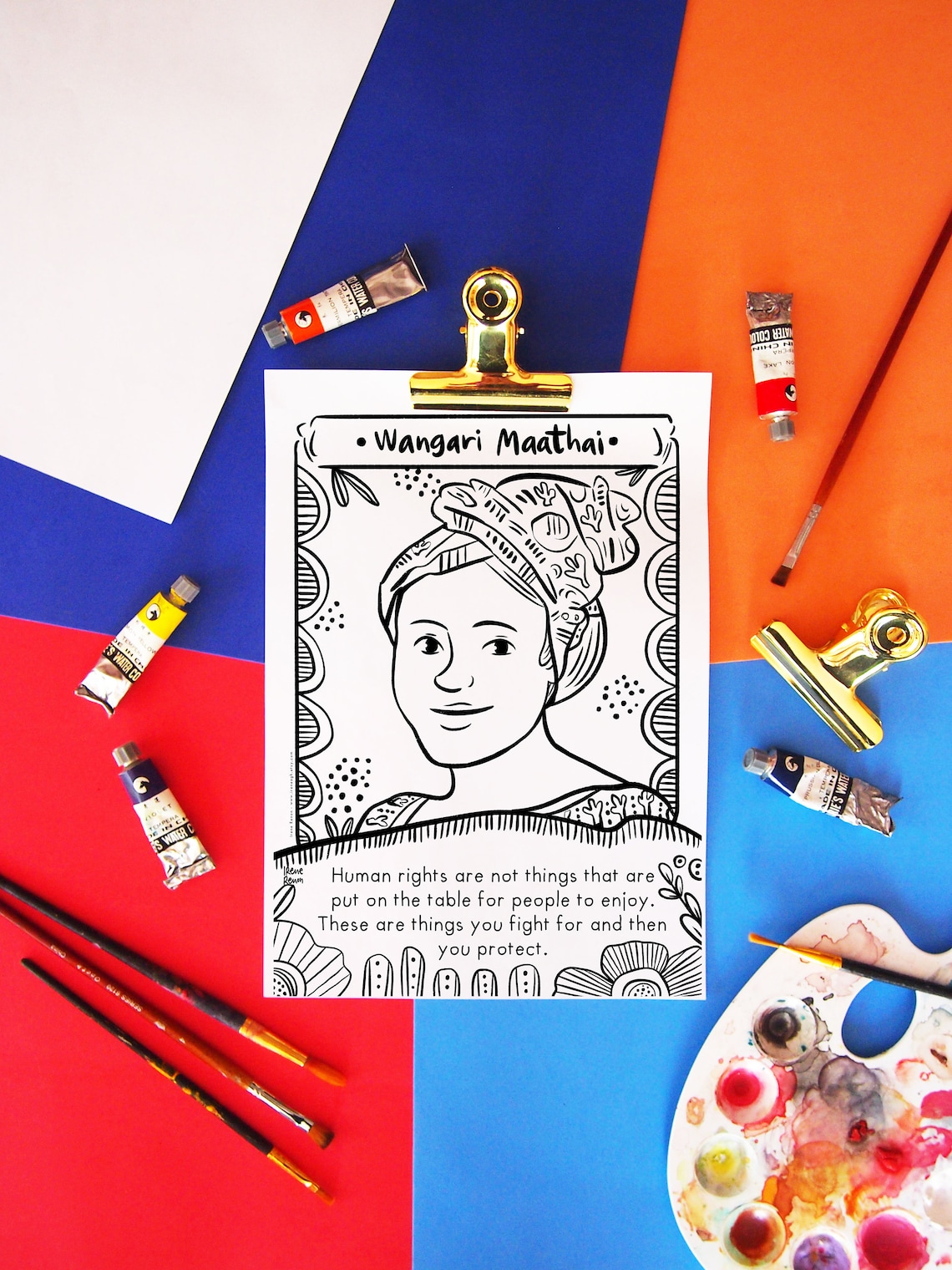 Wangari Maathai Coloring Page: Black History Month Printable (US Letter ...