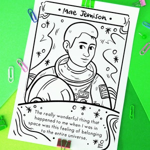Mae Jemison Coloring Page Black Women in History Printable Drawing ...