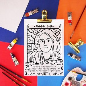 Patricia Bath Coloring Page: Women in STEM, Black History (digital ...