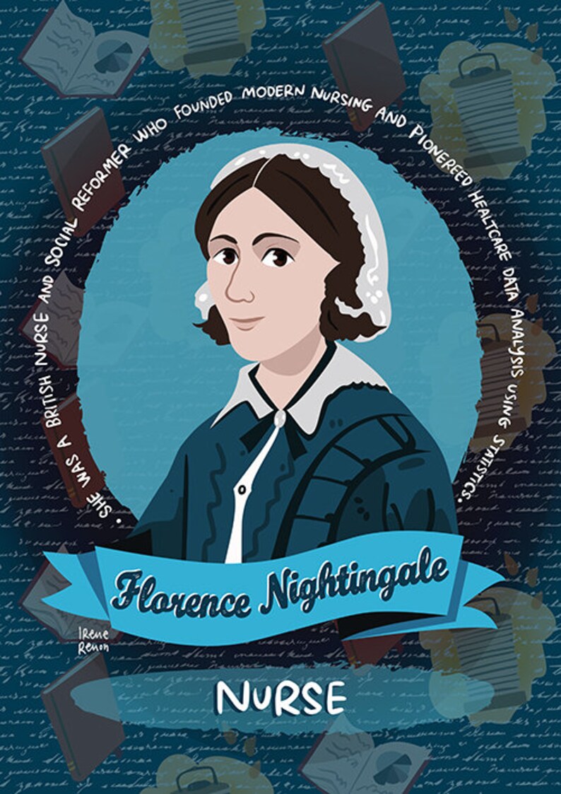 Florence Nightingale Poster: Women in STEM, Nurse Office Decor - Etsy