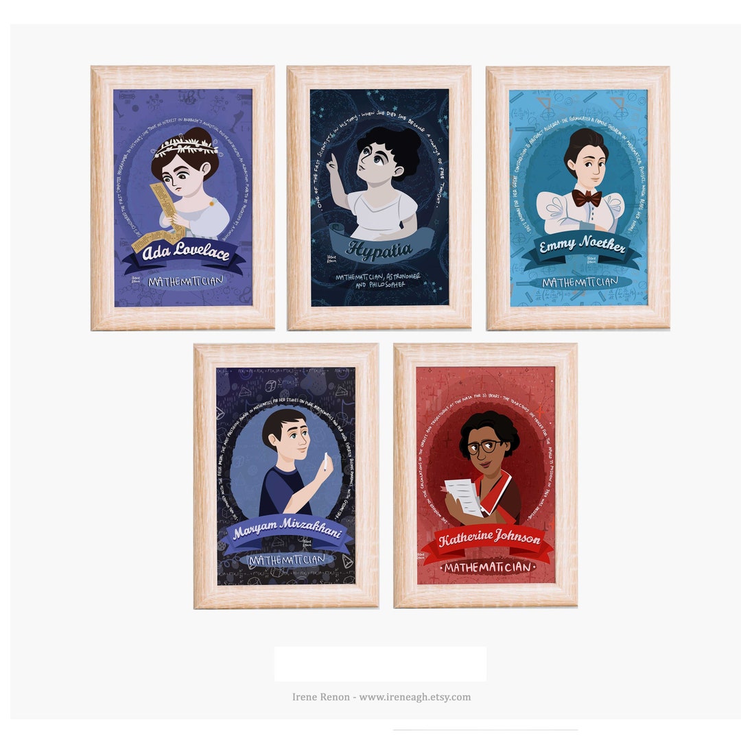 Female Scientist Print Bundle Women in Math Classroom Decor Women in ...