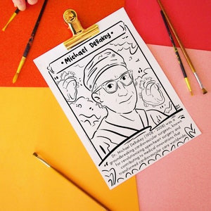 Dr. Michael Debakey Printable Coloring Page Medical Icon Coloring ...