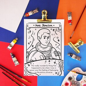 Mae Jemison Coloring Page Black Women in History Printable Drawing ...