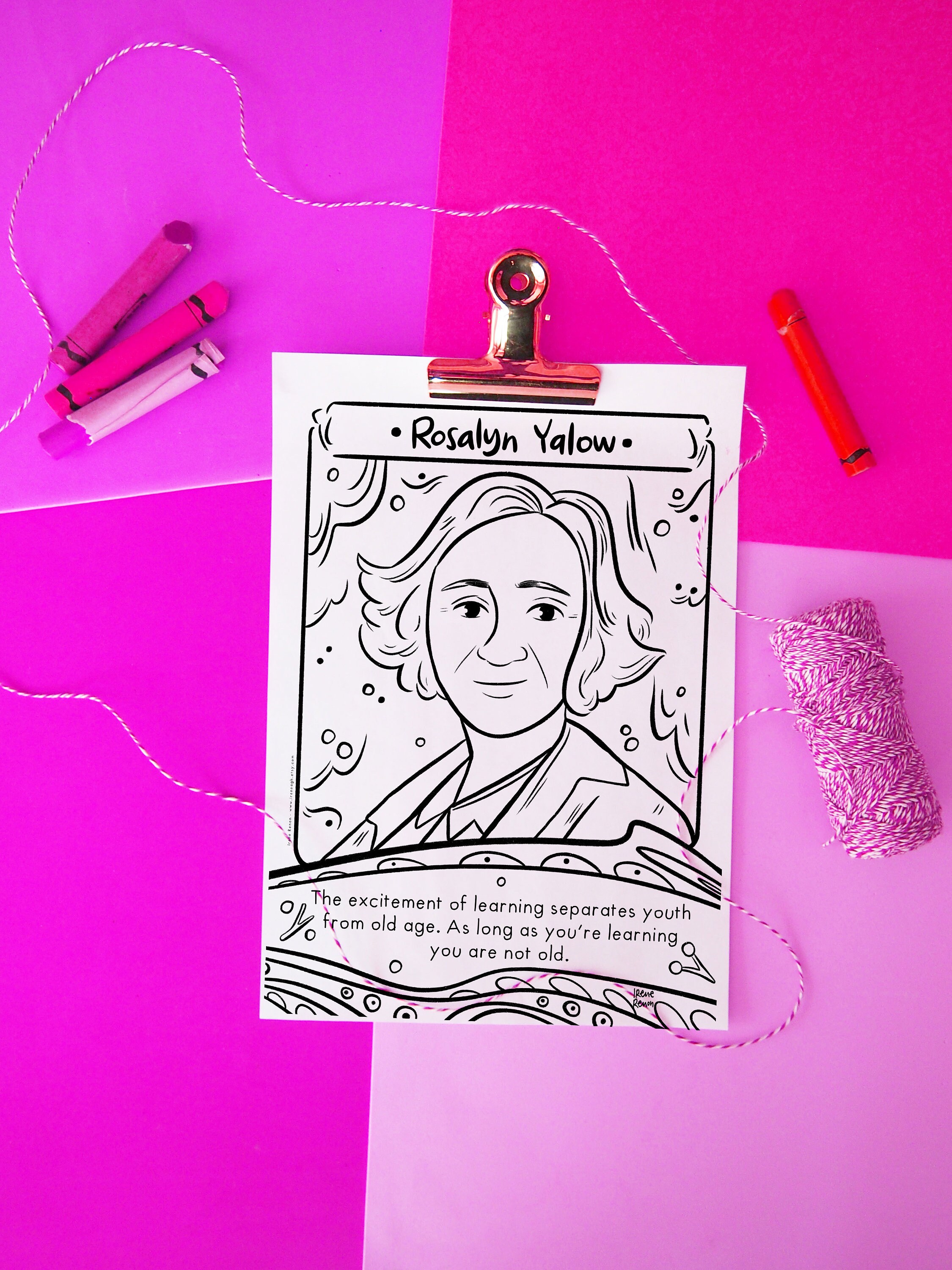 Women in Physics Rosalyn Sussman Yalow Coloring Page - Etsy France