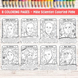Famous Scientists Coloring Pages: STEM Resource (digital Download) - Etsy