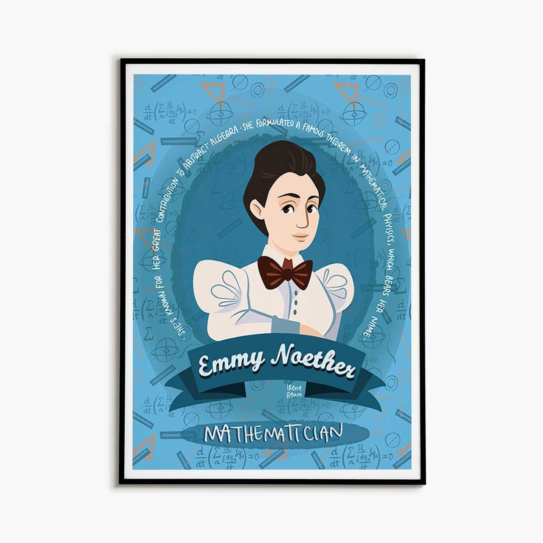 Women in Math Wall Art Mathematician Emmy Noether Women in Science ...
