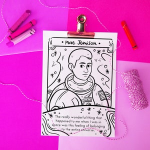 Mae Jemison Coloring Page Black Women in History Printable Drawing ...