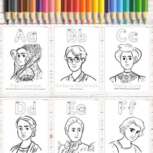 Women in STEM Alphabet Tracing Coloring Book (digital Download) - Etsy