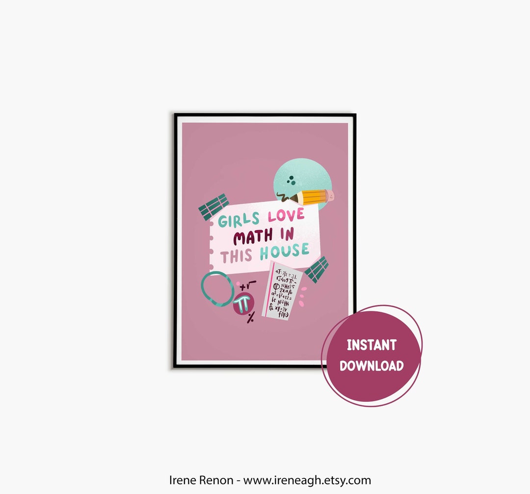 Women in Mathematics Poster Women in Math Printable Wall Art Science ...