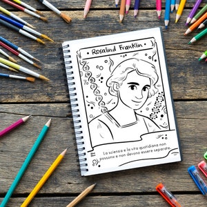 Science Coloring Page Printable Drawing ROSALIND FRANKLIN Quote ...