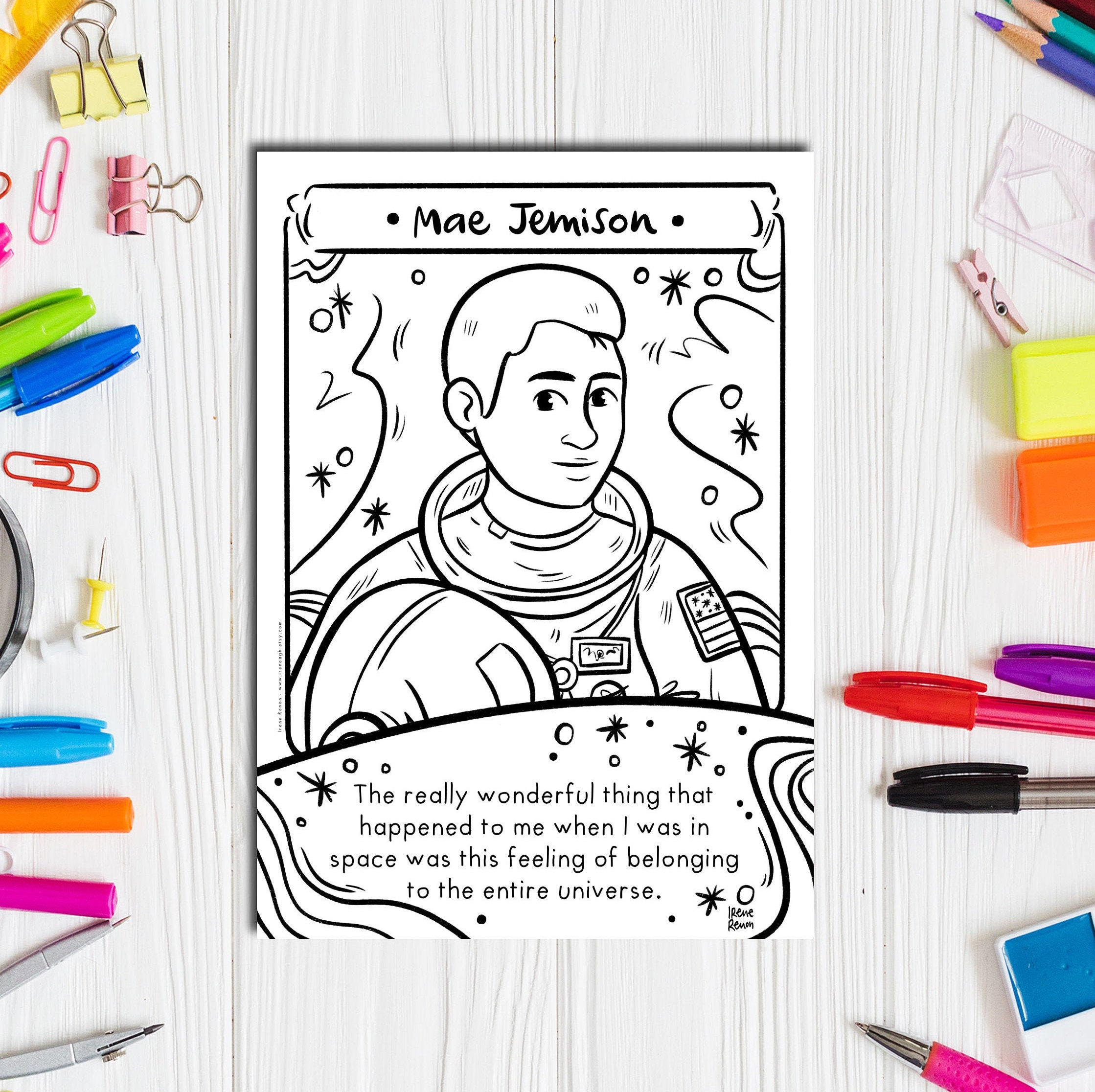Mae Jemison Coloring Pages
