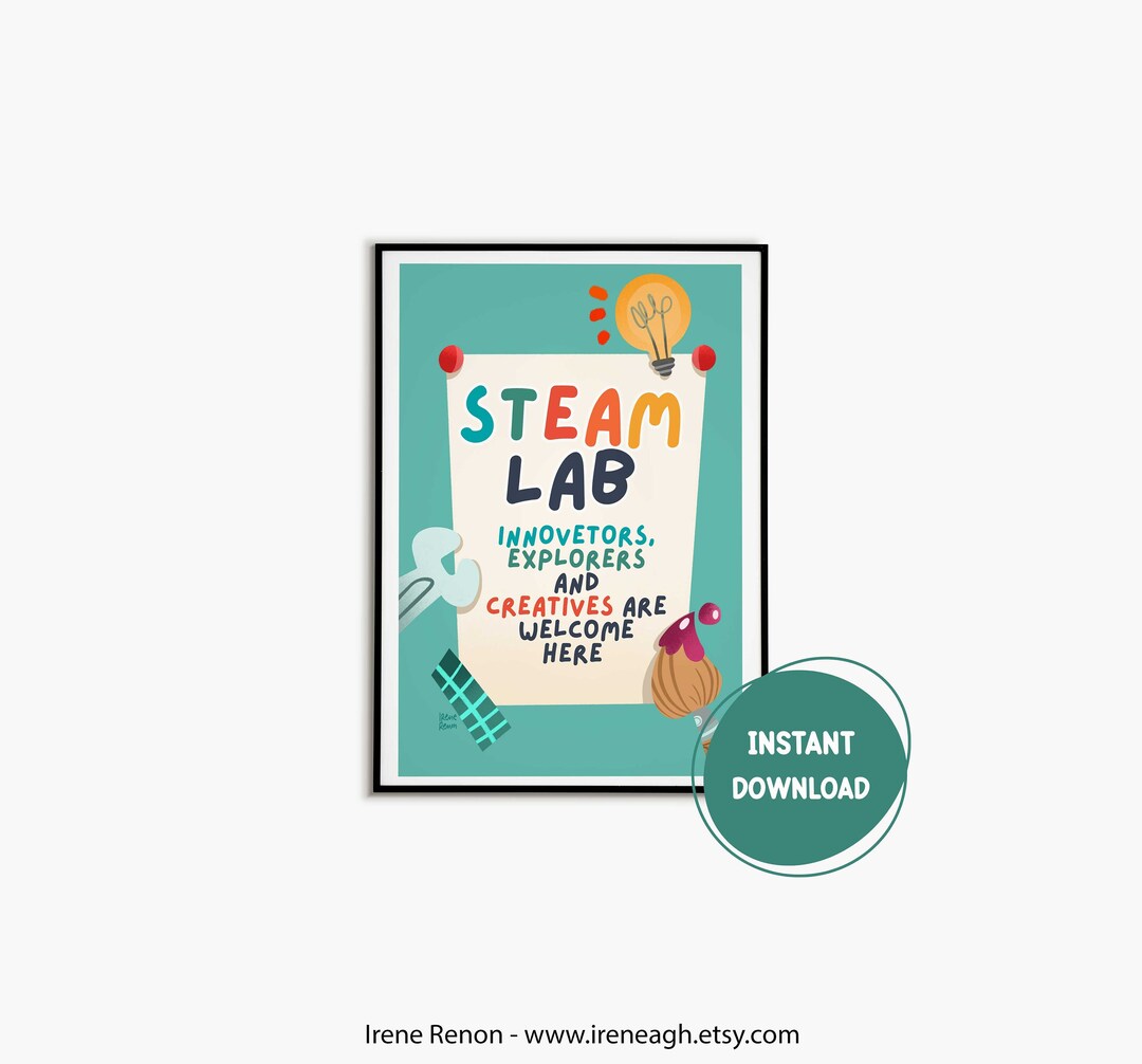 Stem Lab Printable Classroom Poster Science Wall Art Classroom - Etsy