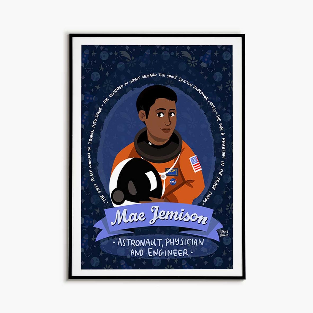 Mae Jemison Astronaut Poster: STEM Classroom Decor, Black History Month ...