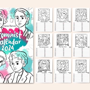 Printable Coloring Calendar 2024 Monthly Calendar Women in STEM 2024 ...