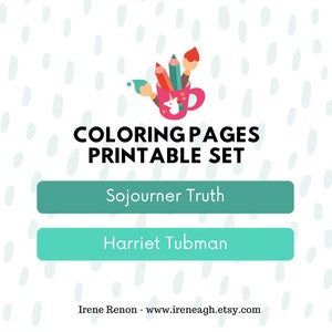 Harriet Tubman Coloring Page Black History Month Sojourner Truth ...