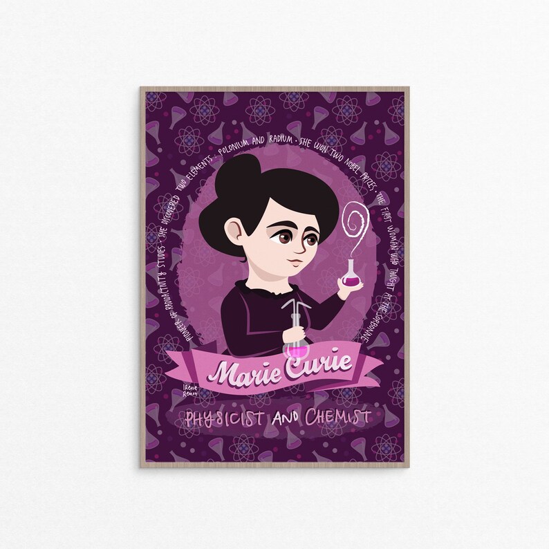 Marie Curie Poster: Women in Science Classroom Decor - Etsy