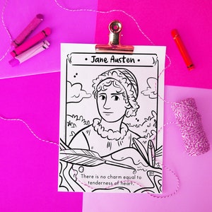 Printable Coloring Page Women in Literature Downloadable Coloring ...