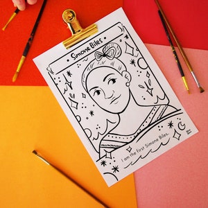 SIMONE BILES Coloring Page Women History Month Coloring Sheet Women in ...