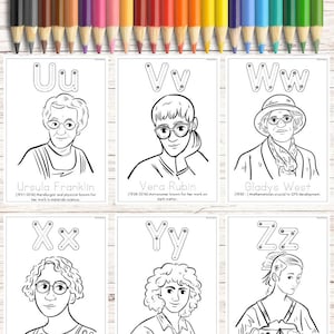 Women in STEM Alphabet Tracing Coloring Book (digital Download) - Etsy