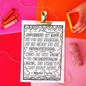 Printable Coloring Marie Curie Science Coloring Page Coloring Sheet ...