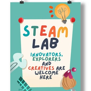 Stem Lab Printable Classroom Poster Science Wall Art Classroom Decor ...