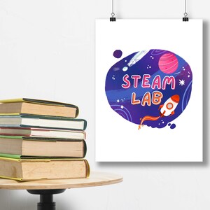 STEM Lab Space Decor Science Classroom Poster Educational Printable ...